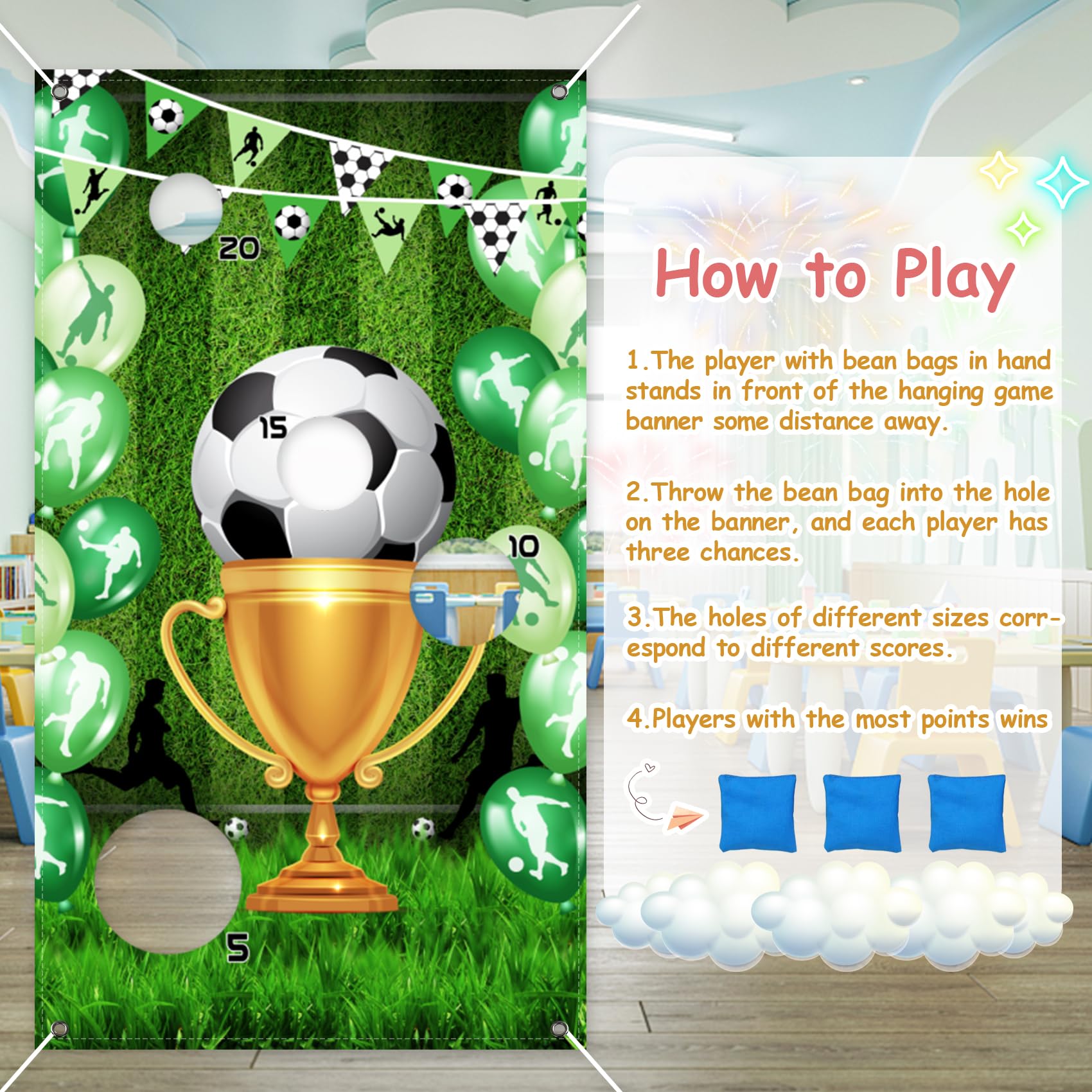 Snapklik.com : YongFoto Football Match Theme Toss Game Banner