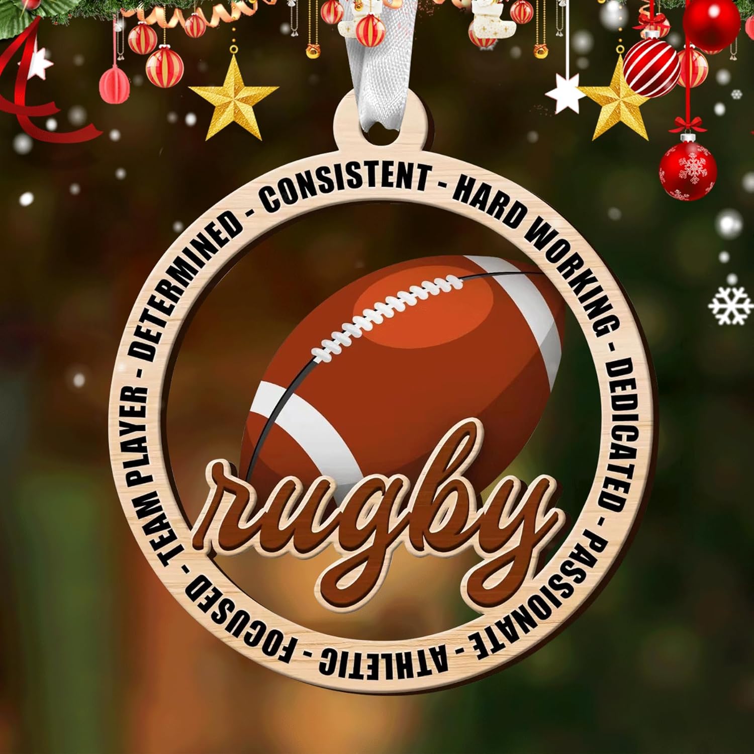 Amazon.com: 2024 Rugby Christmas Ornaments - Sports Ornaments for ...