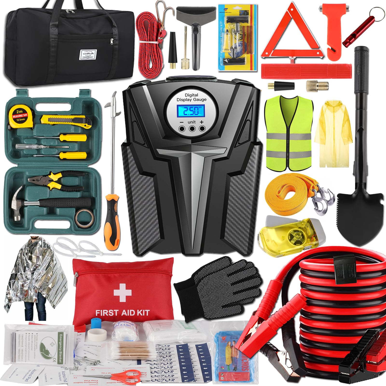 Amazon.com: kewen Car Emergency Kit, Roadside Assistance Emergency Car ...