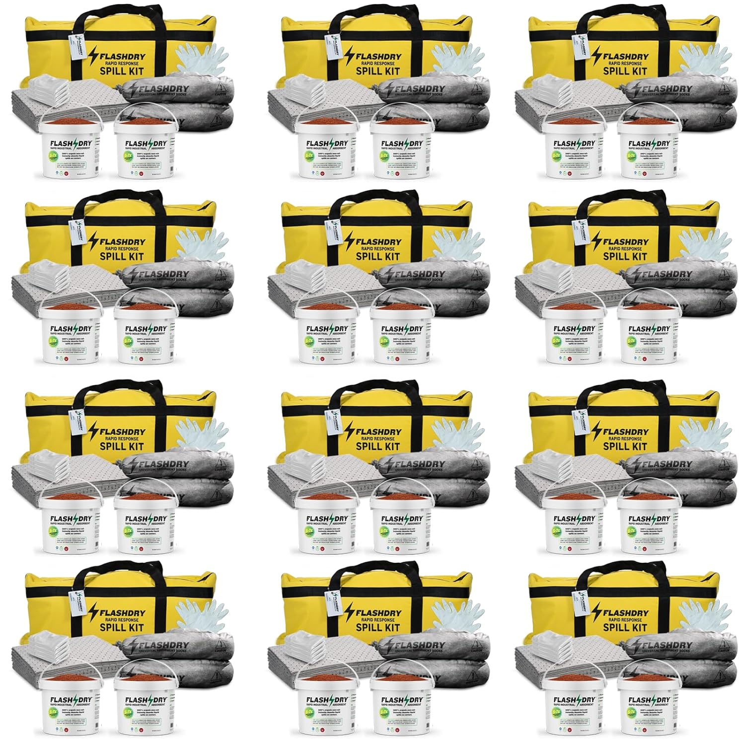 Amazon.com: FlashDry Portable Complete Spill Kit - Yellow Duffle, Bag ...