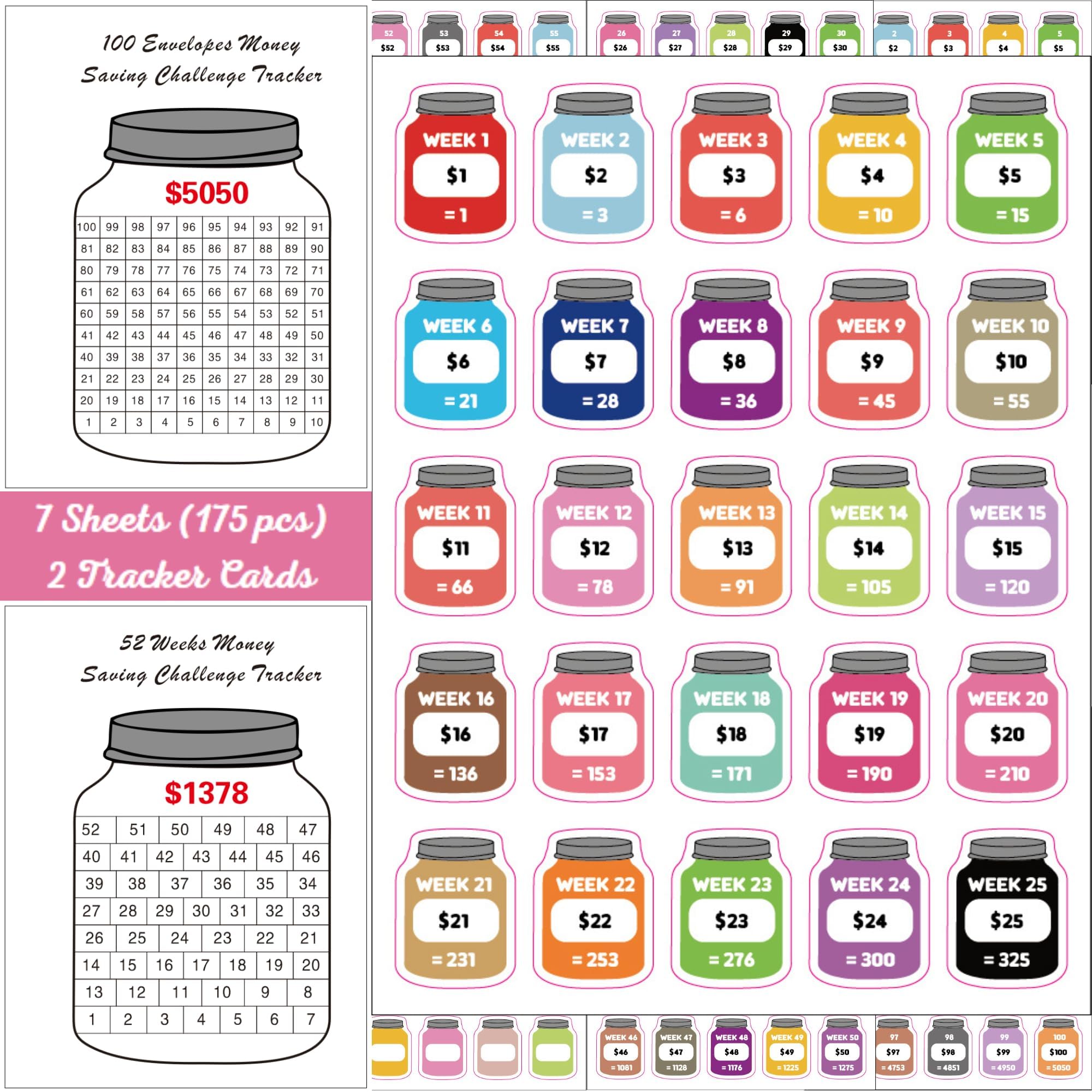 Amazon.com: Cash Breakdown Teller Stickers 2 x 4 Inch Cash Tracker Memo ...