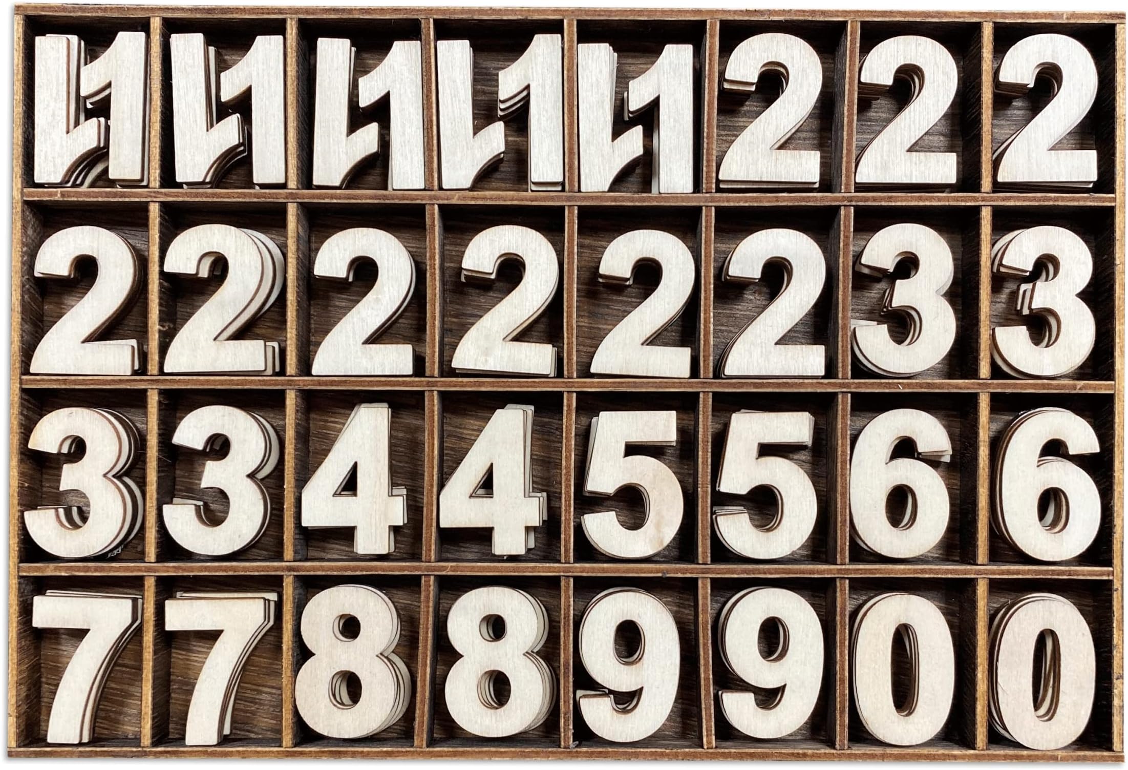 Amazon.com: JKJF Wooden Number Unfinished Wood Sticker for DIY Craft, 0 ...