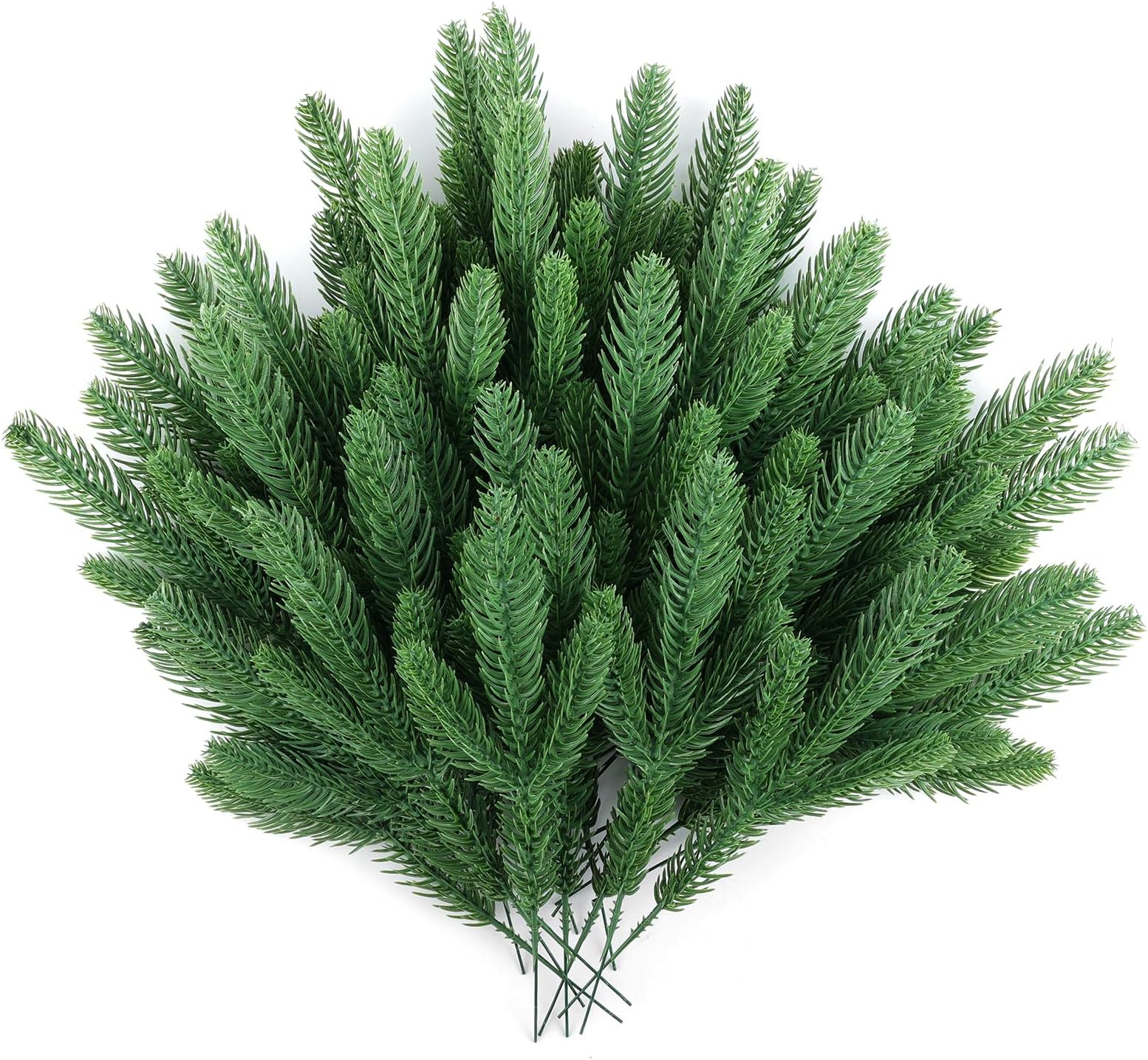 Amazon.com: Sggvecsy 60 Pcs Artificial Pine Branches Fake Greenery Pine ...