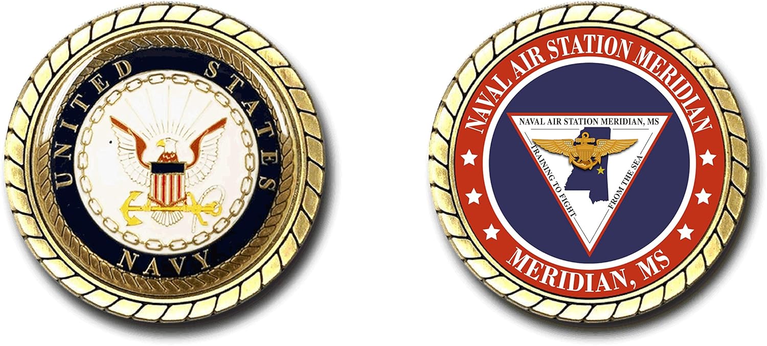 Amazon.com: Naval Air Station Meridian Challenge Coin - Officially ...