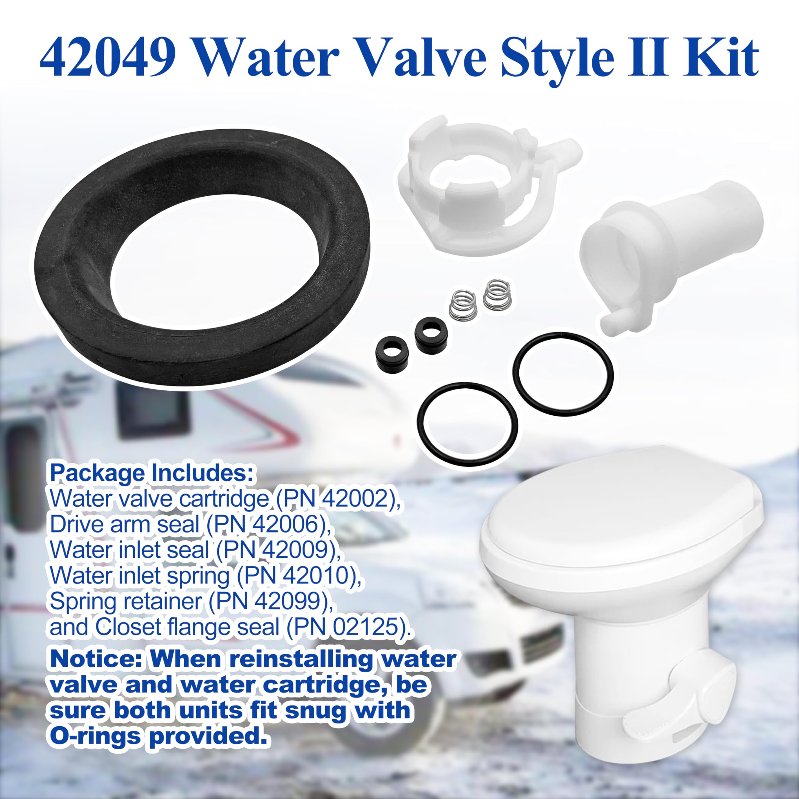 Rv Toilet Repair RV Toilet Valve Replacement Kit - Leak Proof Seal For ...