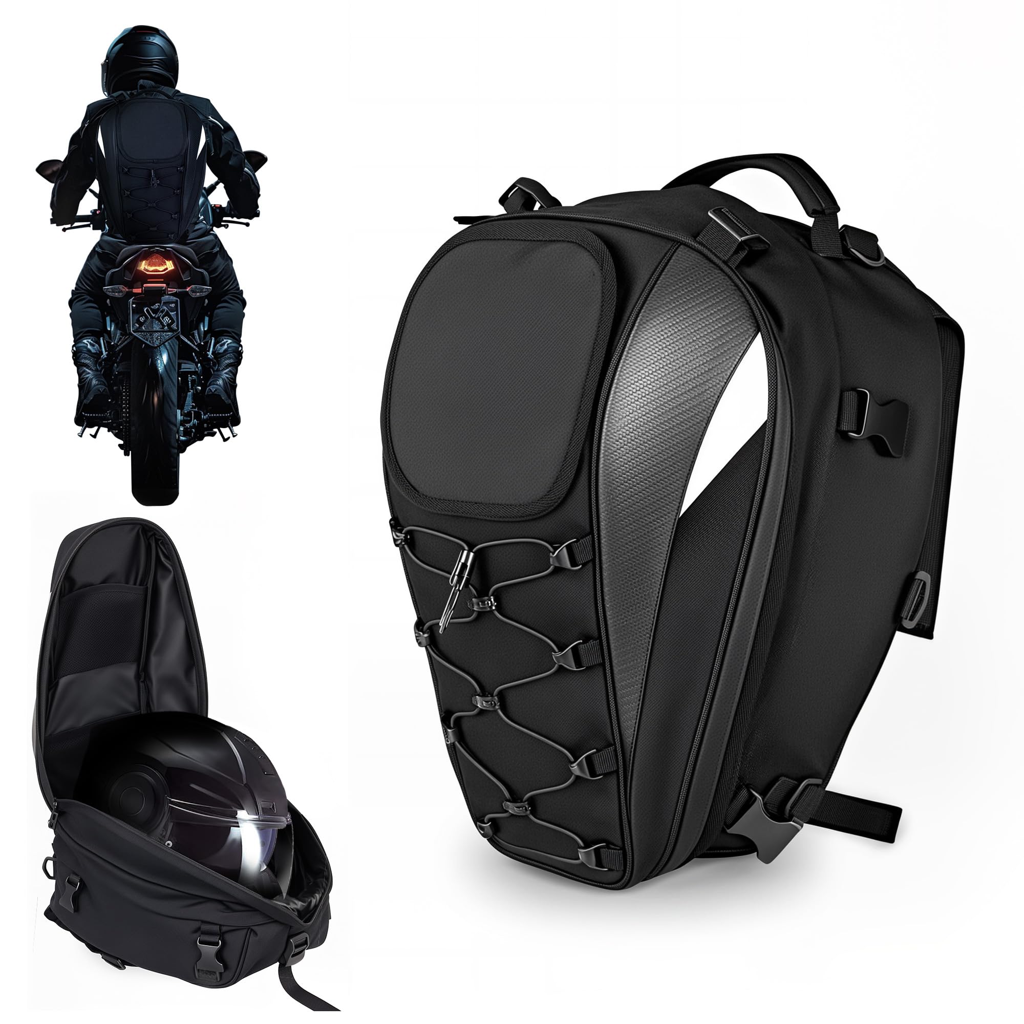 Amazon.com: E-riding Waterproof Motorcycle Tail Bag, 25L-38L Large ...