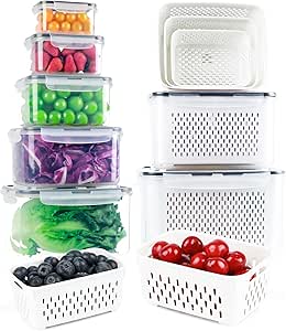Amazon.com: 7 PCS Fruit Storage Containers for Fridge - Fruit ...