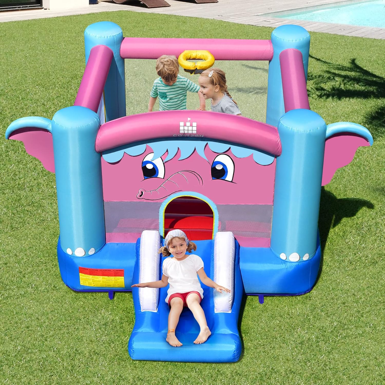 Costzon Casa inflable de rebote casa inflable de princesa para niños ...