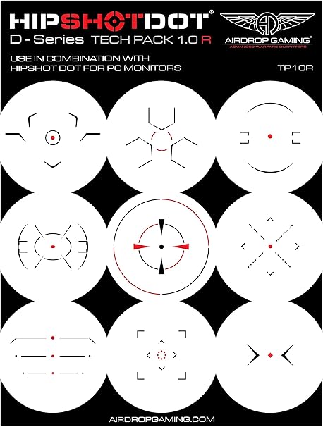 HipShotDot D-Series Tech Pack - Reusable Transparent Aim Sight Assist ...