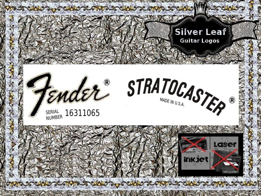 Buy Fender Stratocaster Guitar Decal Headstock Waterslide Restoration ...