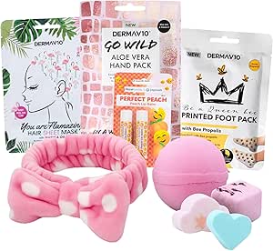Skin Care For Teenage Girls - Girls Pamper Set with Spa Headband, Bath ...