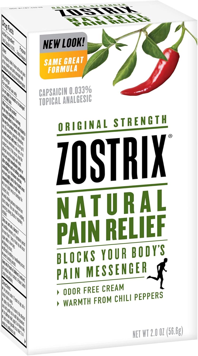 Zostrix Original Strength Natural Pain Relief Cream 2 oz : Amazon.ca ...