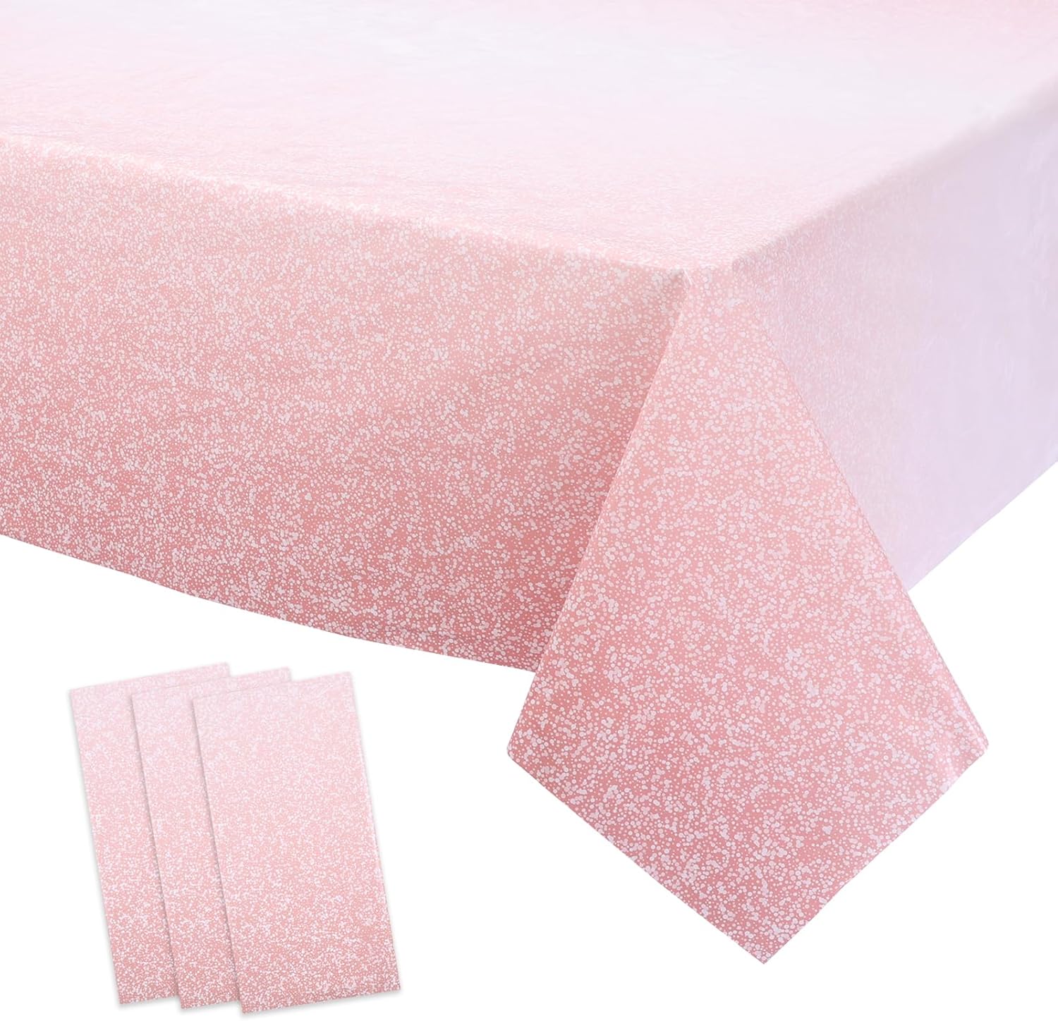 Amazon.com: Kesfey 3 Packs Ombre Rose Gold Tablecloth 54 x 108 Inch ...