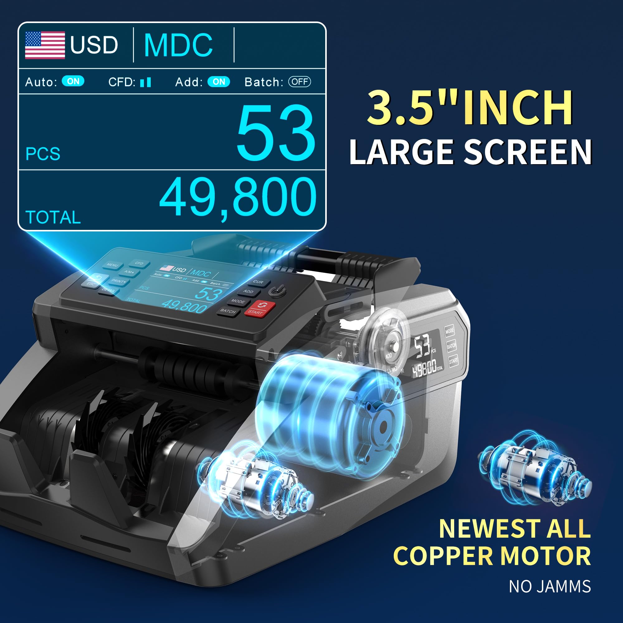 Snapklik.com : PONNOR N70 Mixed Denomination Money Counter Machine ...