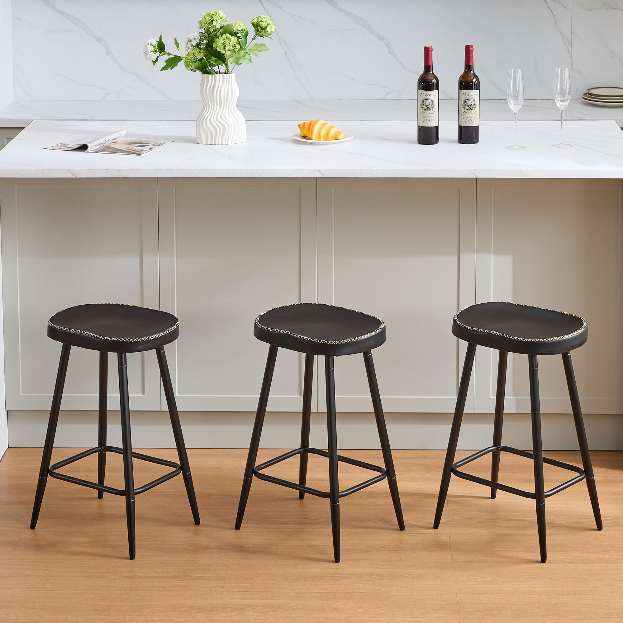 Amazon.com: FIRAVOE Counter Stools Set of 3, Modern 24 inch Counter ...