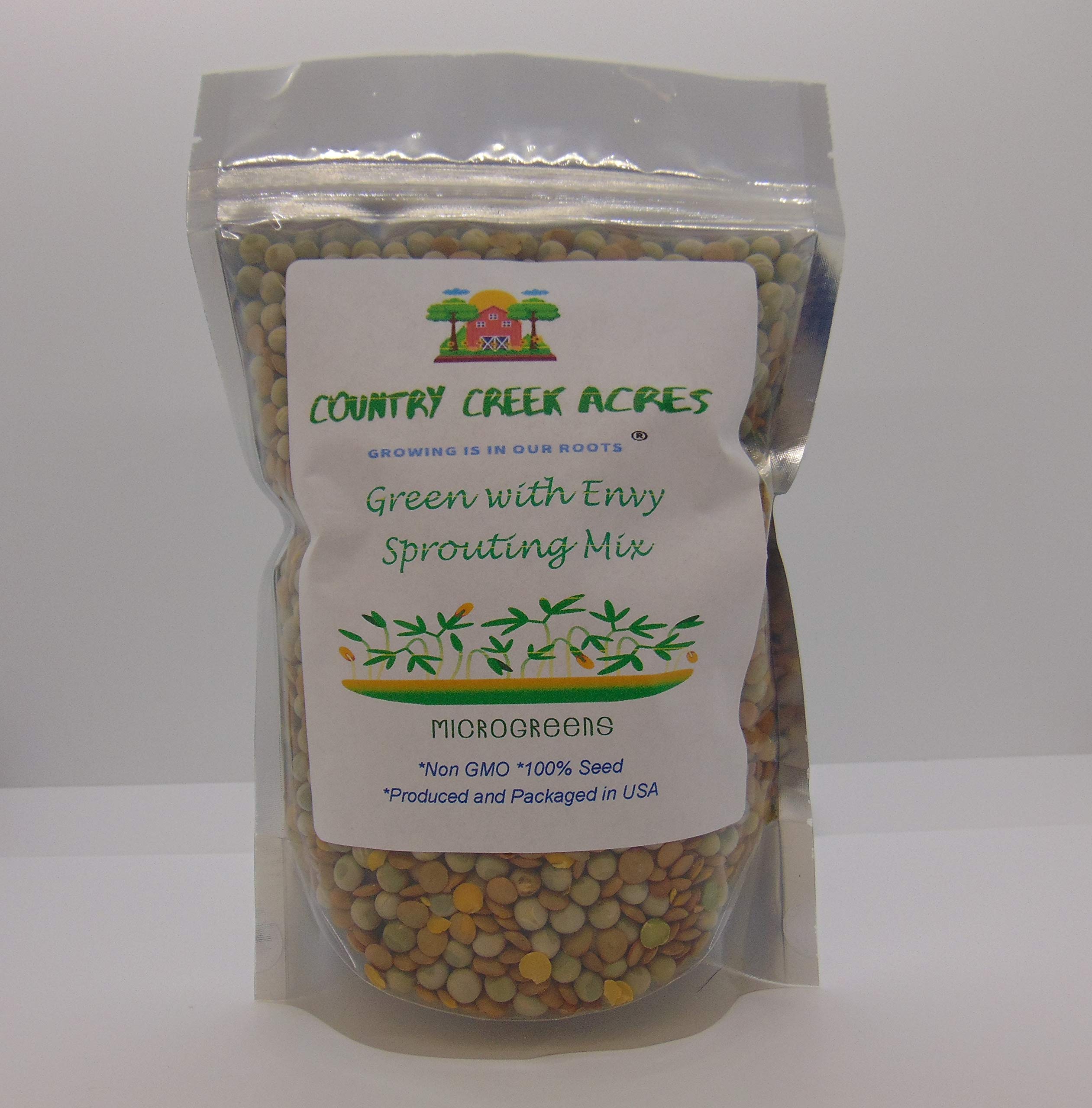 Buy Green with Envy-Green Lentil & Green Pea , Microgreen Sprouting, 8 ...