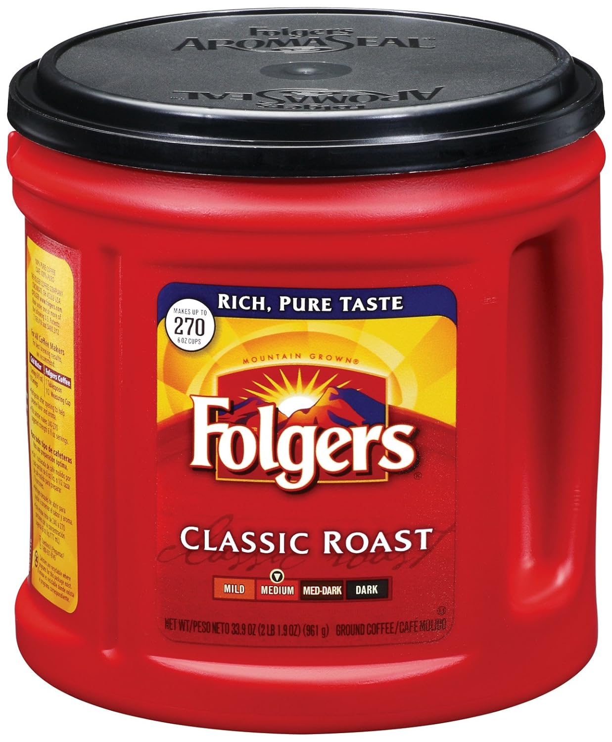 Amazon.com : Folgers Classic Roast Coffee, 33.9 Ounce, (Pack of 6 ...