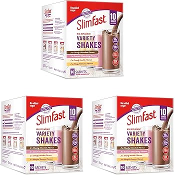 SlimFast High Protein Powder Meal Replacement Variety Shake Sachets ...