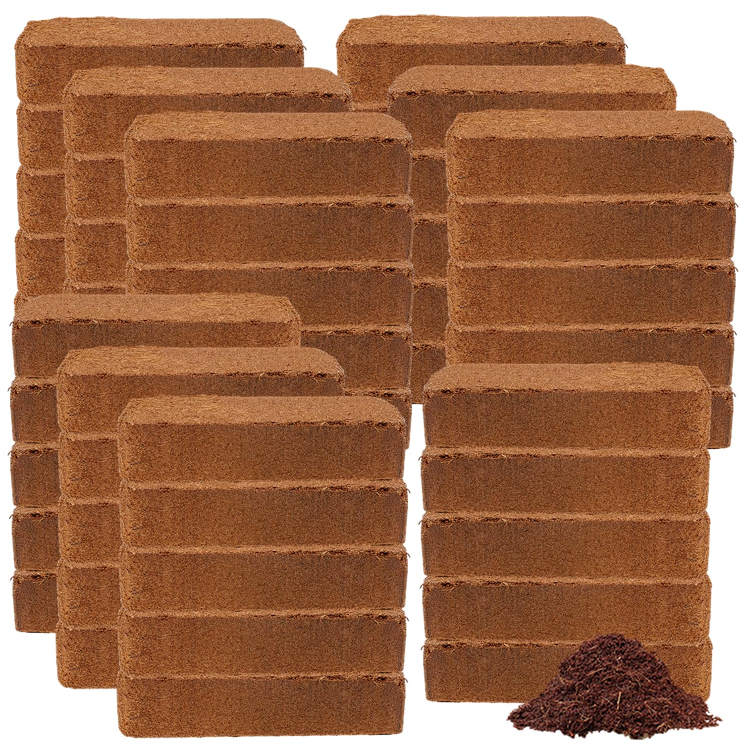 Amazon.com : Coco Bliss 650gm Bricks (50-Pack) - Organic Coco Coir for ...
