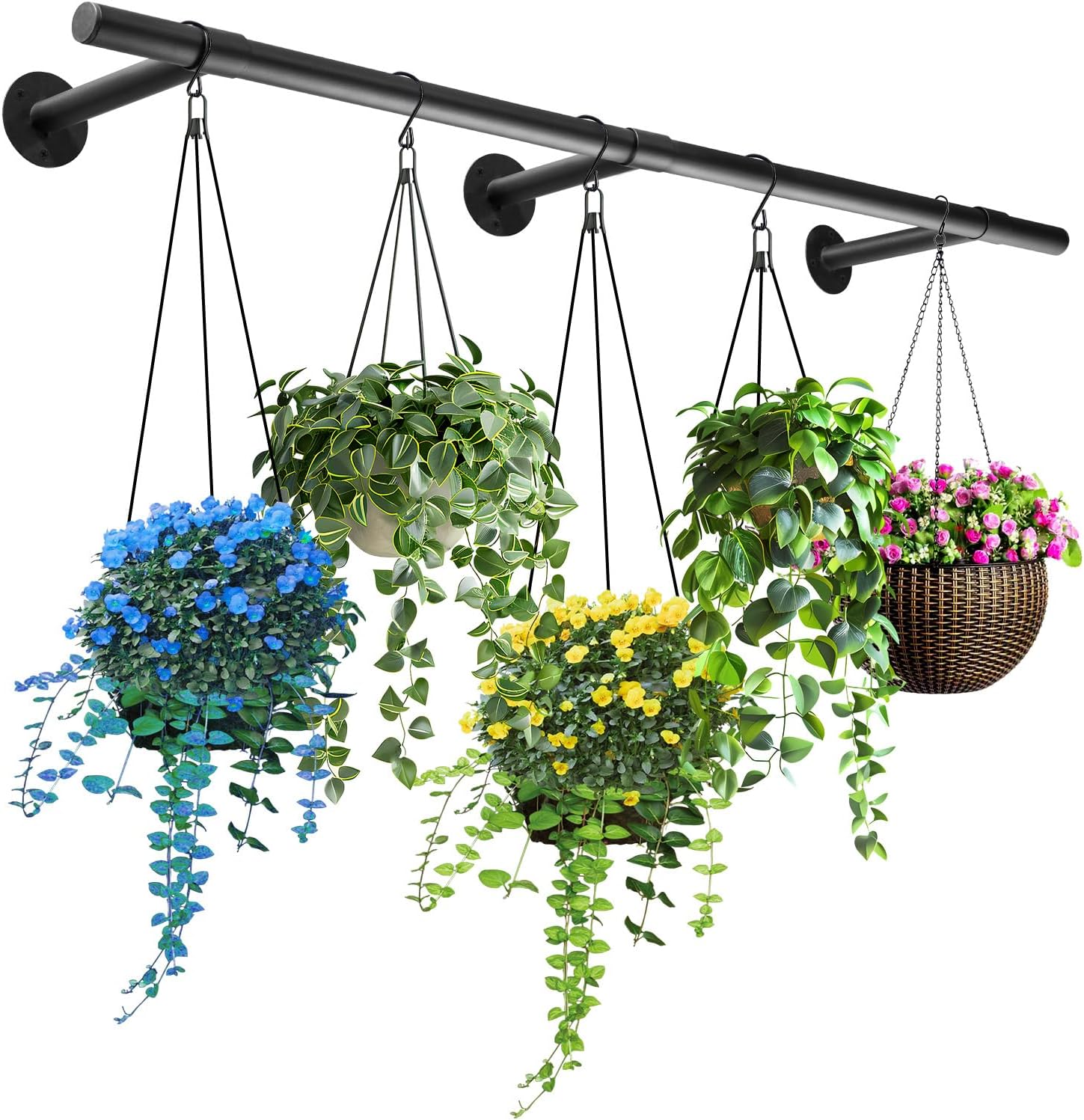 Amazon.com: Uoveya Hanging Planters Rod – Plant Hanger Indoor for ...