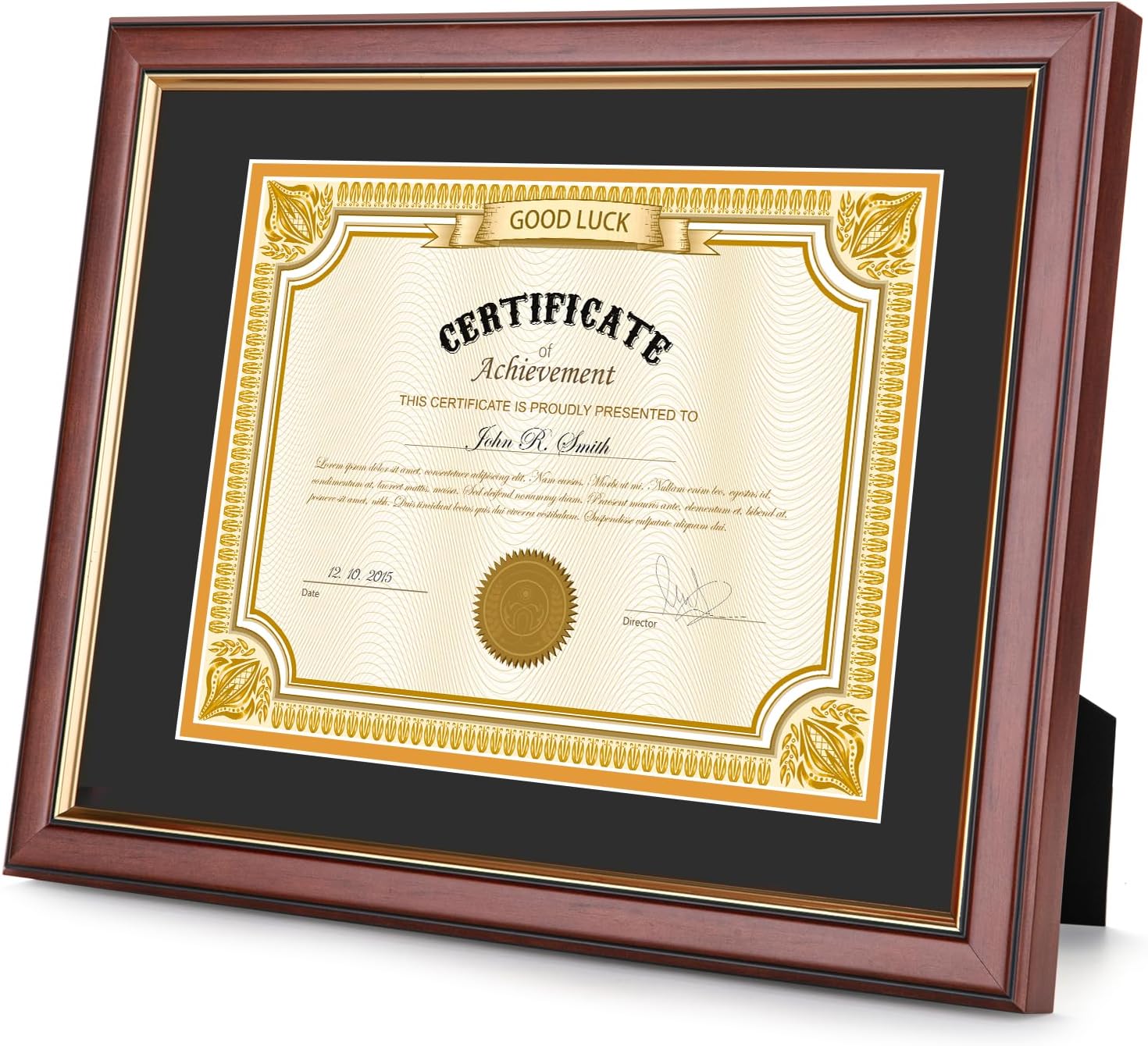 11x14 Cherry Finish Solid Wood Diploma Frame – Displays 8.5x11 ...