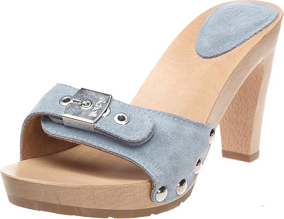 Scholl Hooves, and Sabot, Women Size: 4 Light Blue : Amazon.co.uk: Fashion