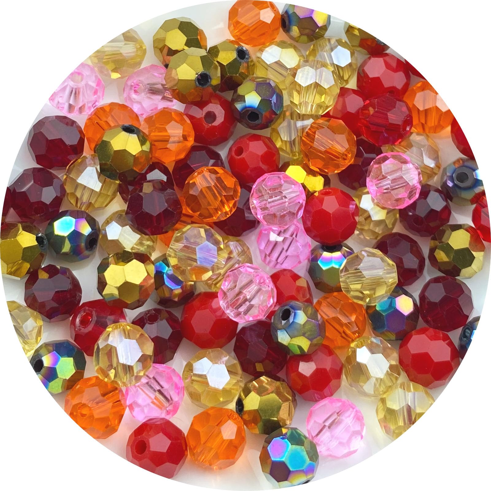 Amazon.com: Jmassyang 50 Pieces 10mm Round Faceted Crystal Glass Beads ...