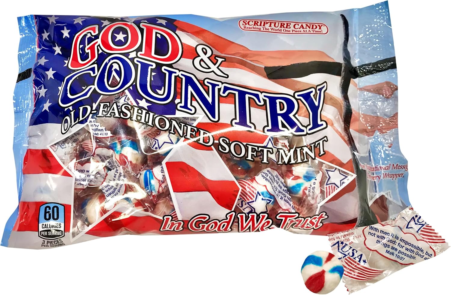Amazon.com : Scripture Candy, God & Country Old-Fashioned Red, White ...