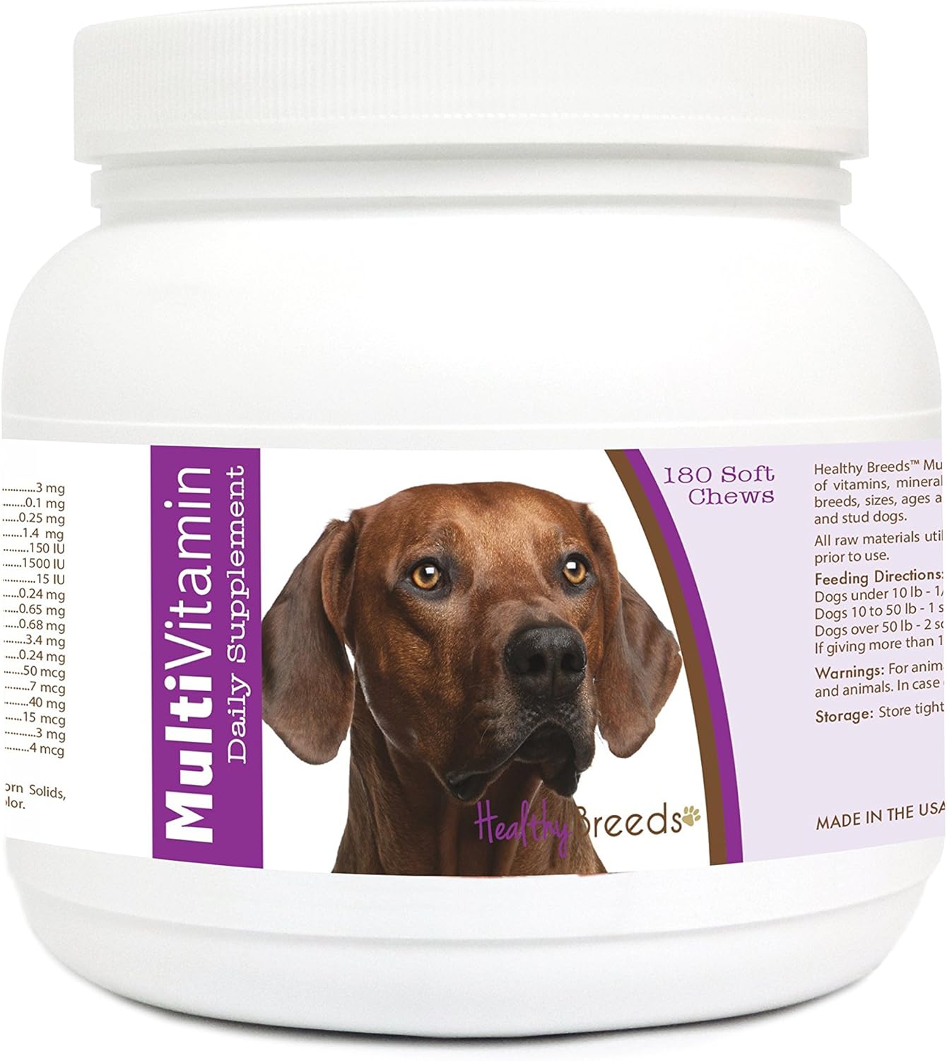Healthy Breeds 1128-rhrb-001 180 Count Rhodesian Ridgeback Multi ...