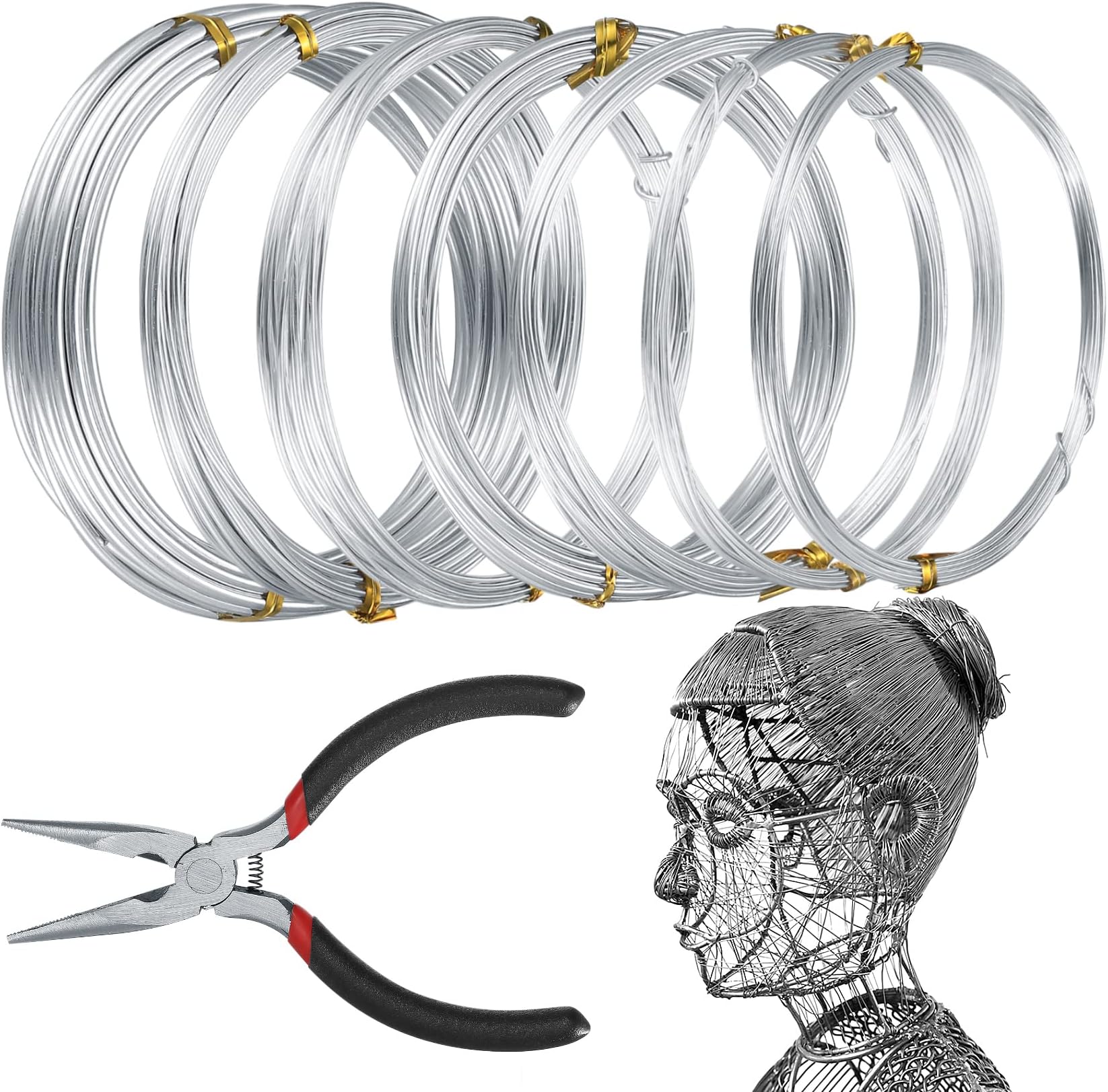 Kurtzy 5 Pack Copper Jewellery Making Craft Wire - 0.4mm 5m/16.4 ft ...