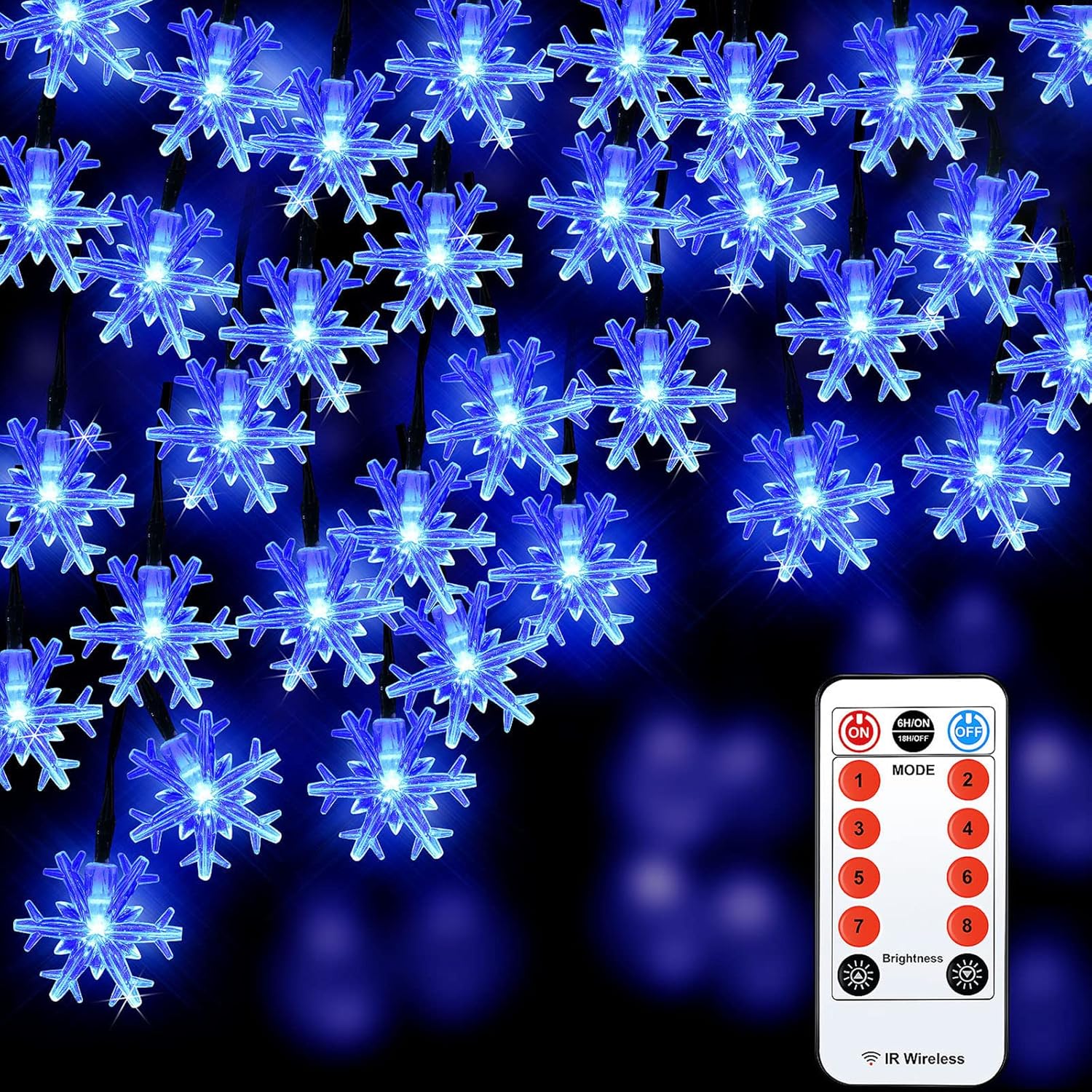 Amazon.com: Mudder Christmas Snowflake String Lights, 10ft 30 LED ...