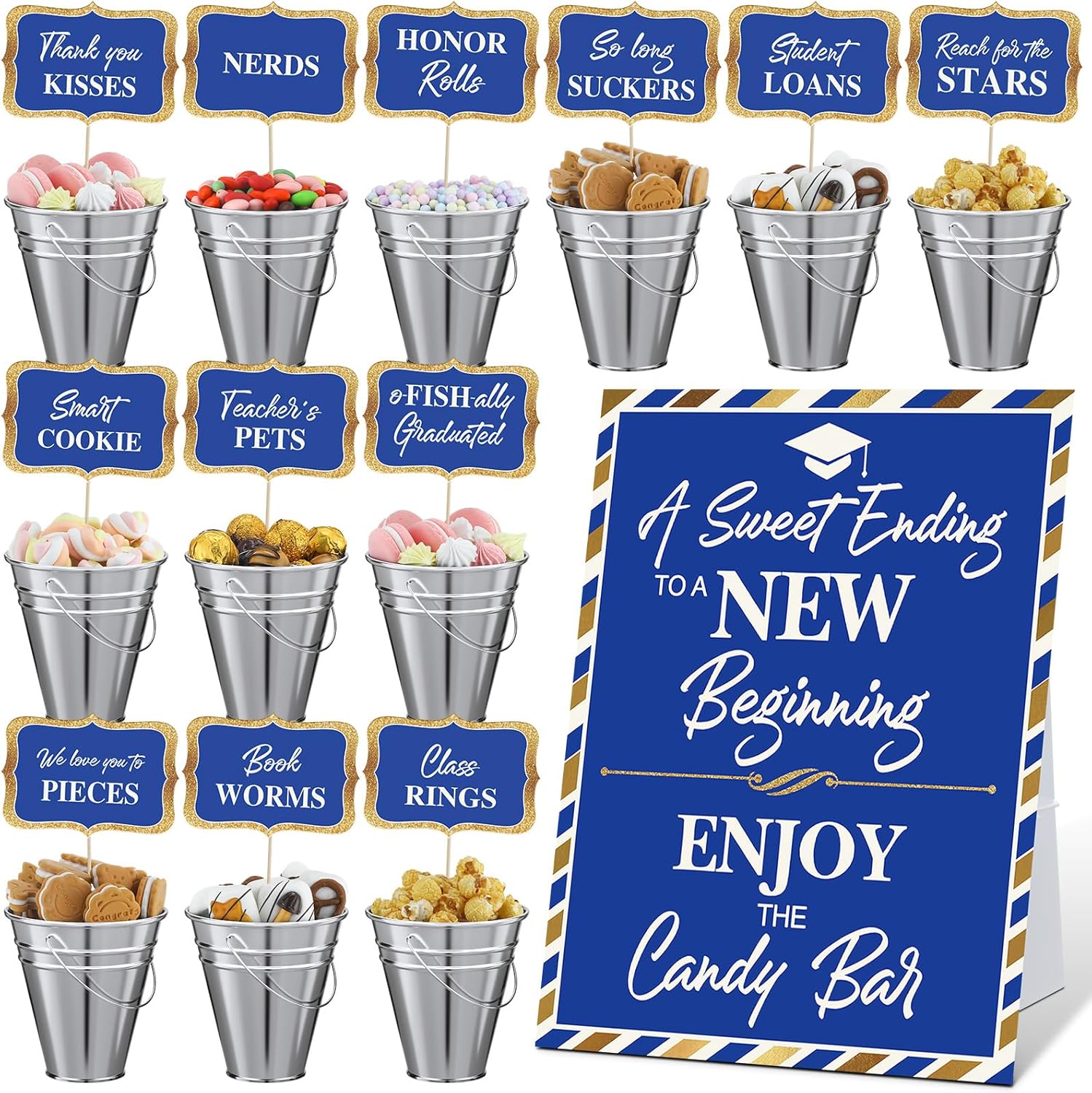 Amazon.com: Jingmore 12 Sets 2025 Graduation Candy Table Party Supplies ...