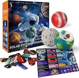 Amazon.com: Solar System 9 in 1 Gemstone Dig Kit for Kids - Gem Digging ...
