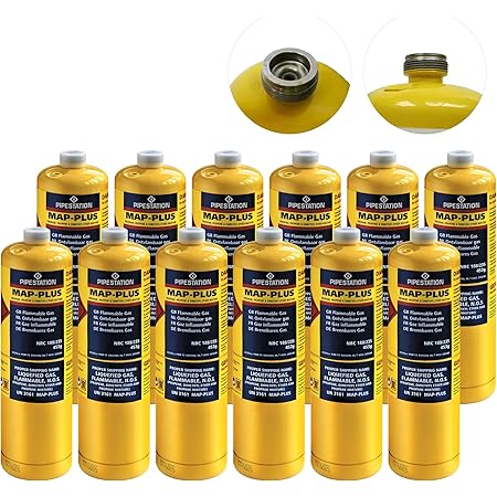 12x Mapp/Map Pro Plus Propane Gas Canister Cartridge Disposable ...