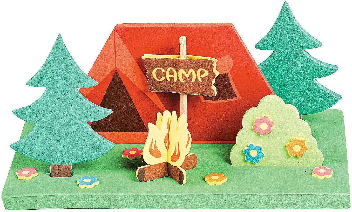 Amazon.com: Fun Express Foam 3D Camp Scene - Crafts for Kids and Fun ...