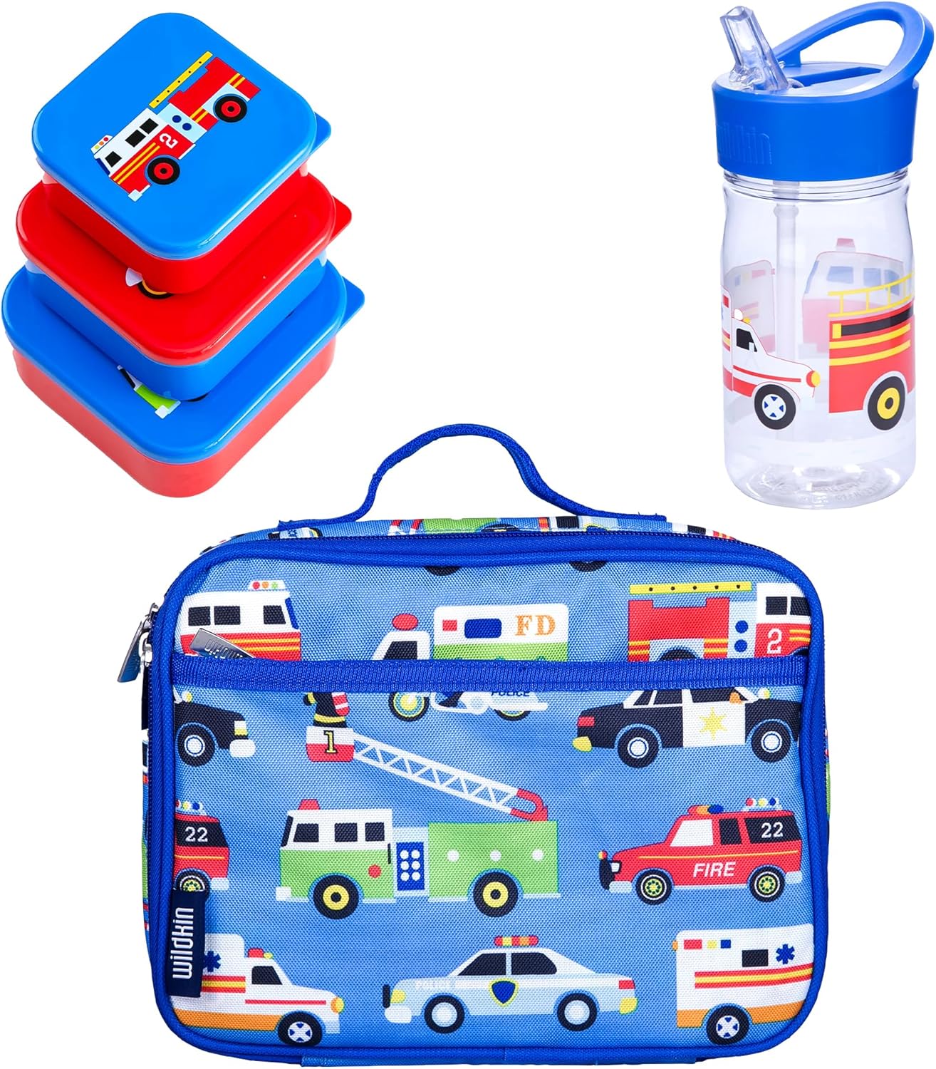 Amazon.com: Wildkin Lunch Box, Nesting Snack Containers, and 16 Oz ...