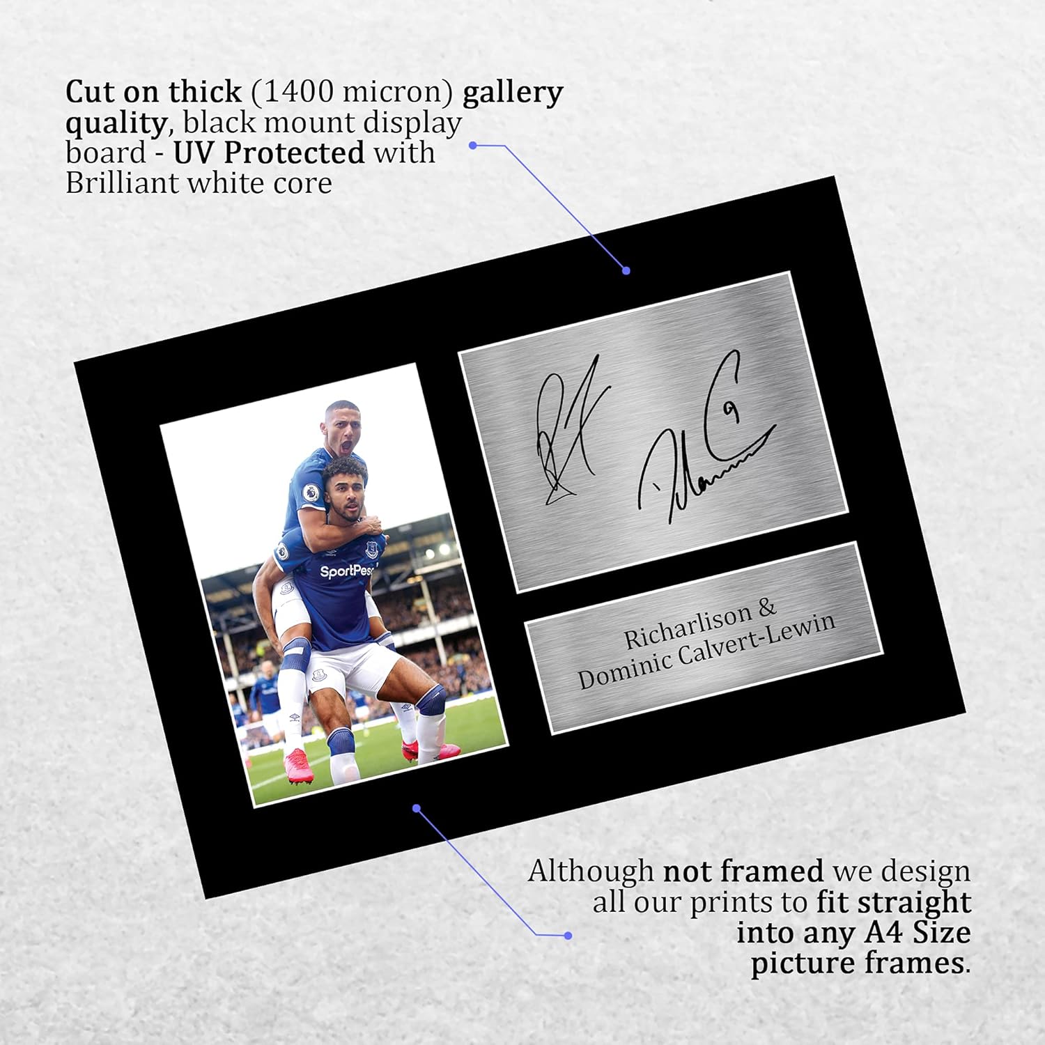 HWC Trading A4 Richarlison & Dominic Calvert-Lewin Everton Gifts ...