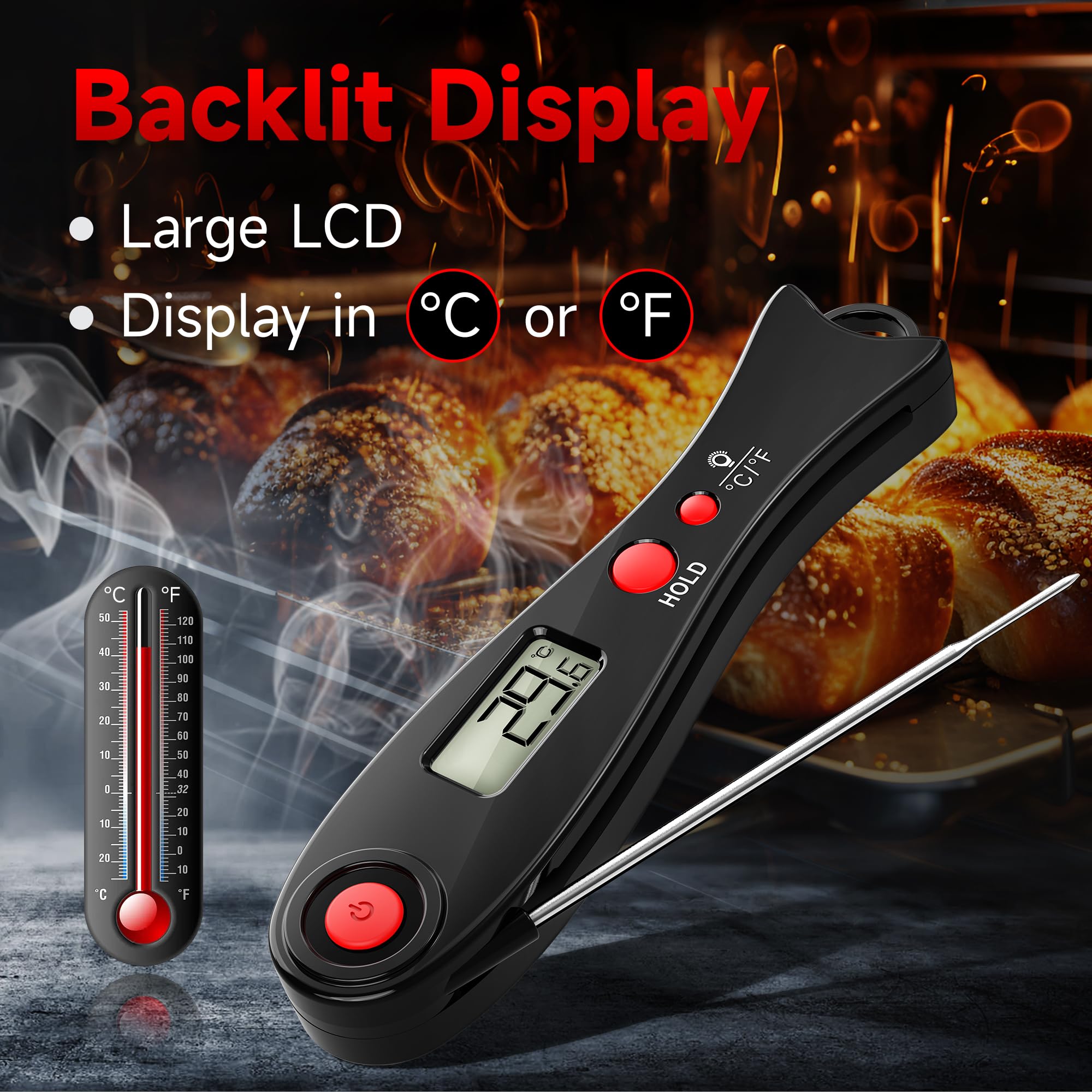 Snapklik.com : Meat Thermometer Digital, Instant Read Meat Thermometer ...