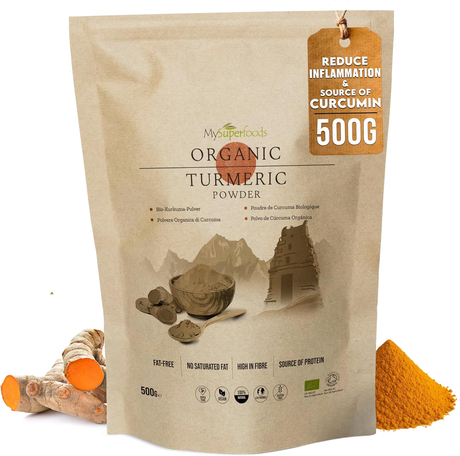 Turmeric Powder | Organic | 500g | Natural Source of Curcumin ...