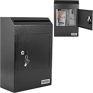 Durabox Large Heavy Duty Wall Mount Locking Deposit Drop Box Safe W300 ...