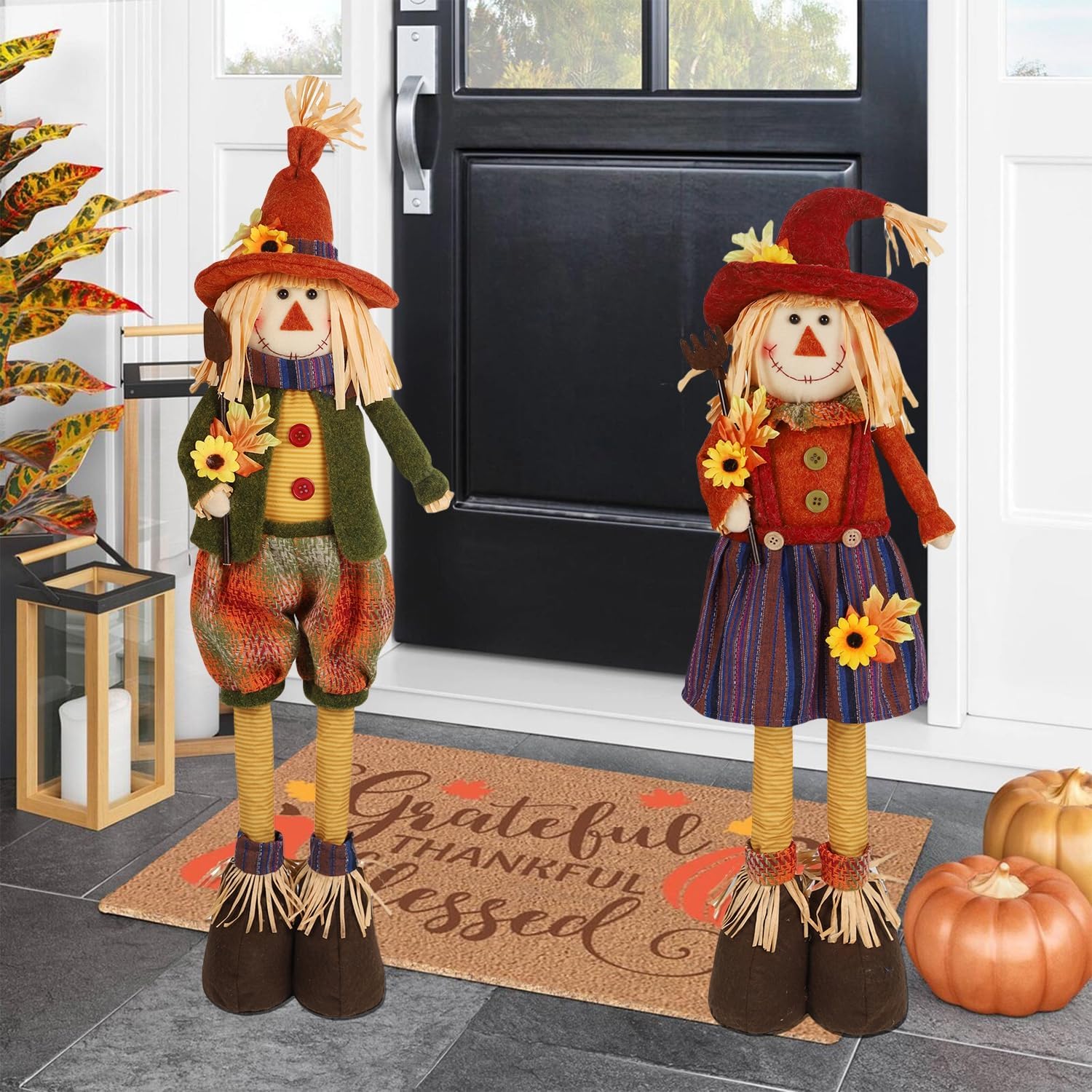 Amazon.com: Worth Imports 36" Stick, Set of 2 Scarecrow, Multicolor ...