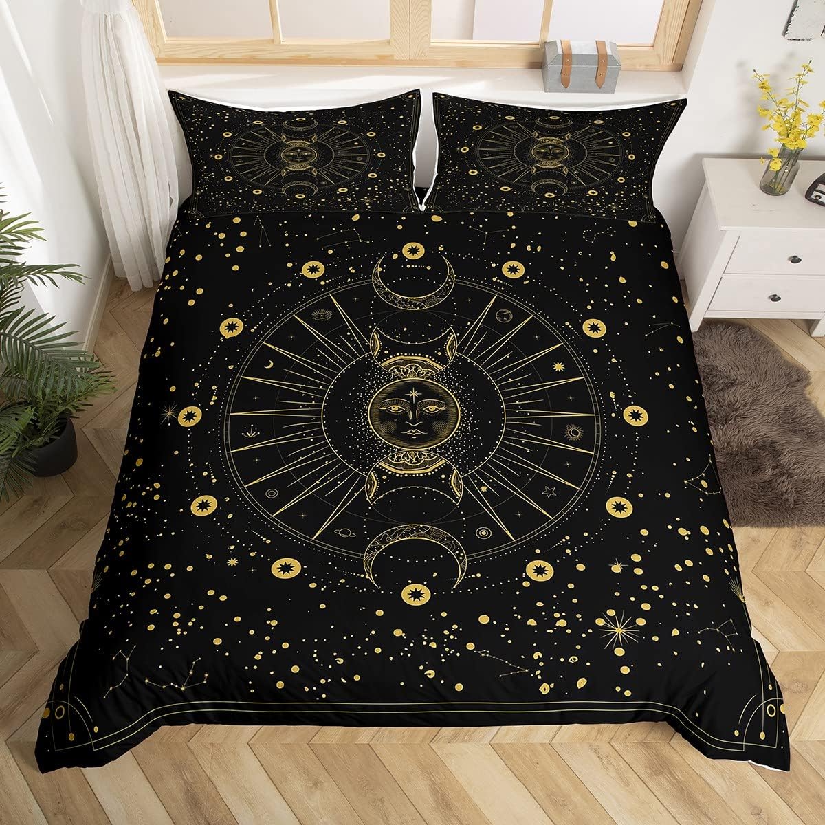 Homemissing Bohemia Sky Sun Moon Bedding Set Moon Star Duvet Cover 200 ...