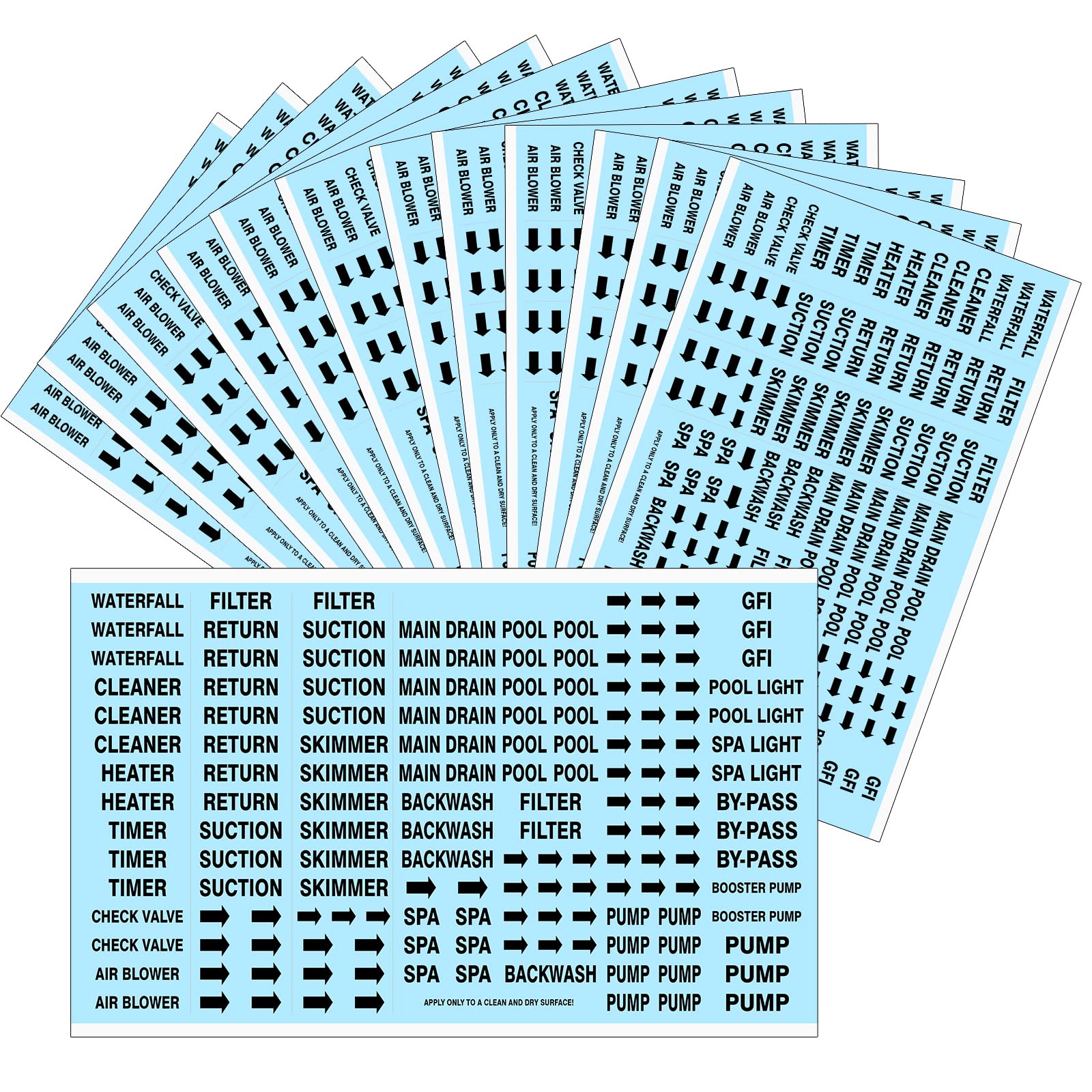 Snapklik.com : Jutom 2500 Pcs Pool Equipment Identification Labels ...