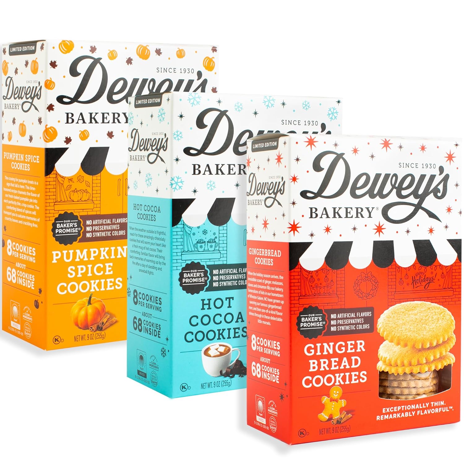 Amazon.com: Dewey's Bakery Hot Cocoa, Gingerbread & Pumpkin Spice ...