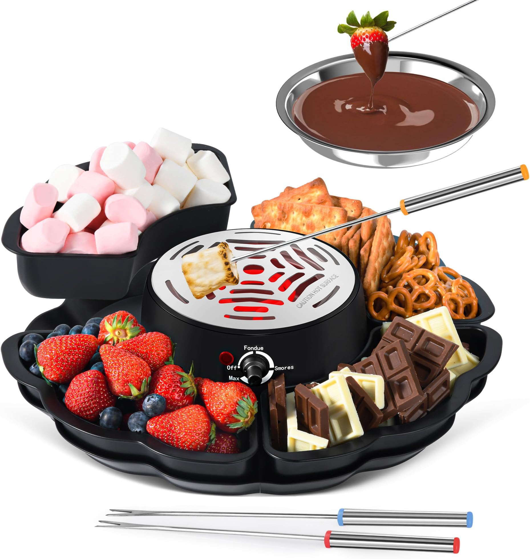Amazon.com: Kusini Smores Maker Tabletop Indoor - Flameless Electric ...
