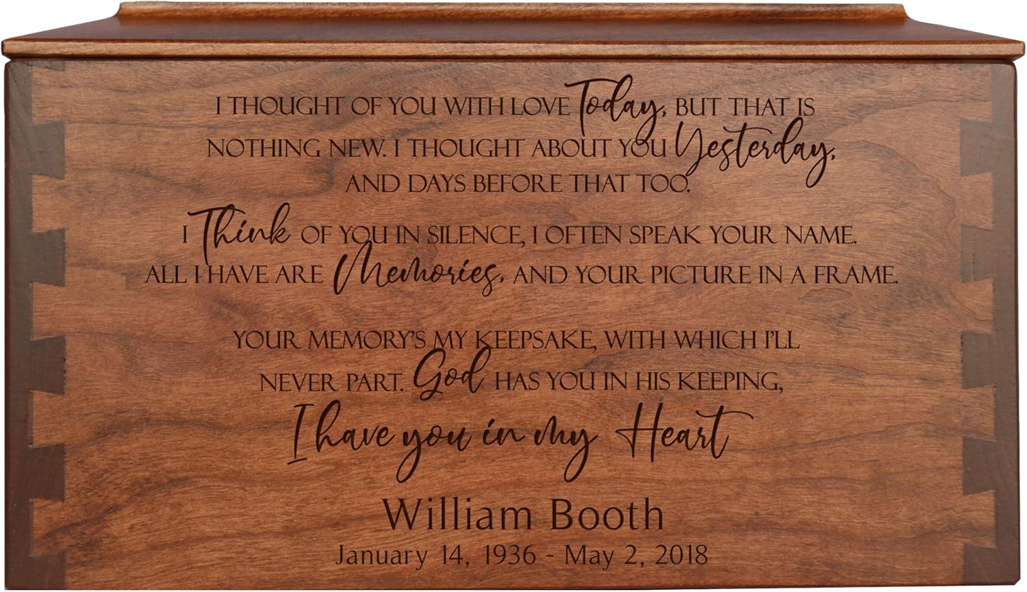 Amazon.com: LifeSong Milestones Wooden Cremation Urn for Human Ashes ...