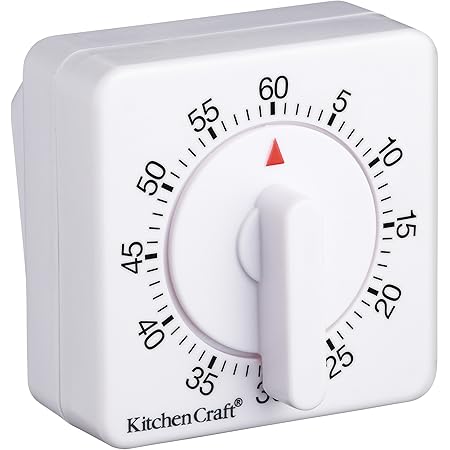 KitchenCraft KCTIM1HR Wind Up Kitchen Timer, 1 Hour, White : Amazon.co ...