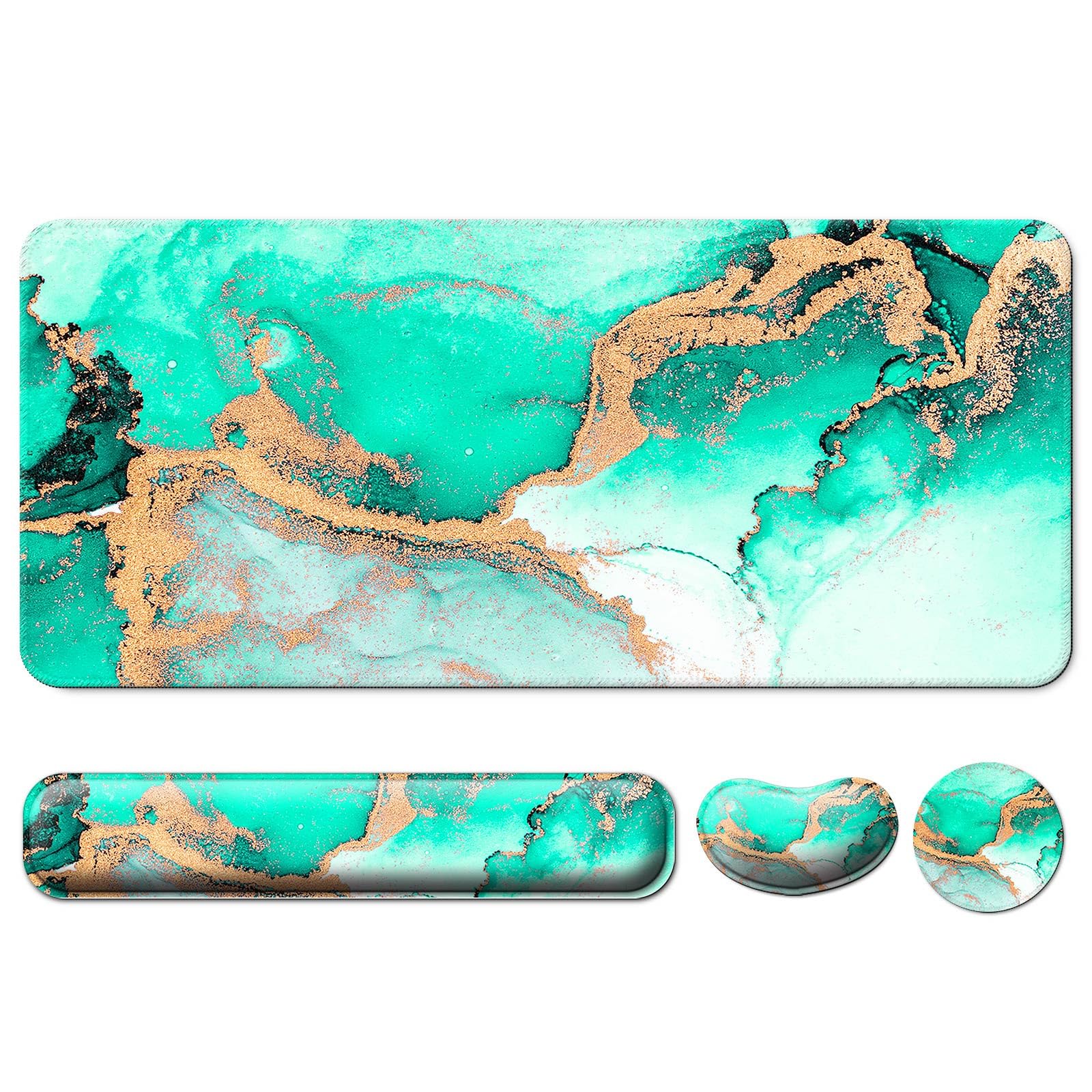 Amazon.com : Keyboard Wrist Rest + Mouse Pad with Wrist Support + Desk ...