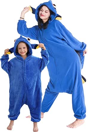 Amazon.com: DarkCom Unisex Adult Animal Onesie,Cosplay Blue Algae Fish ...