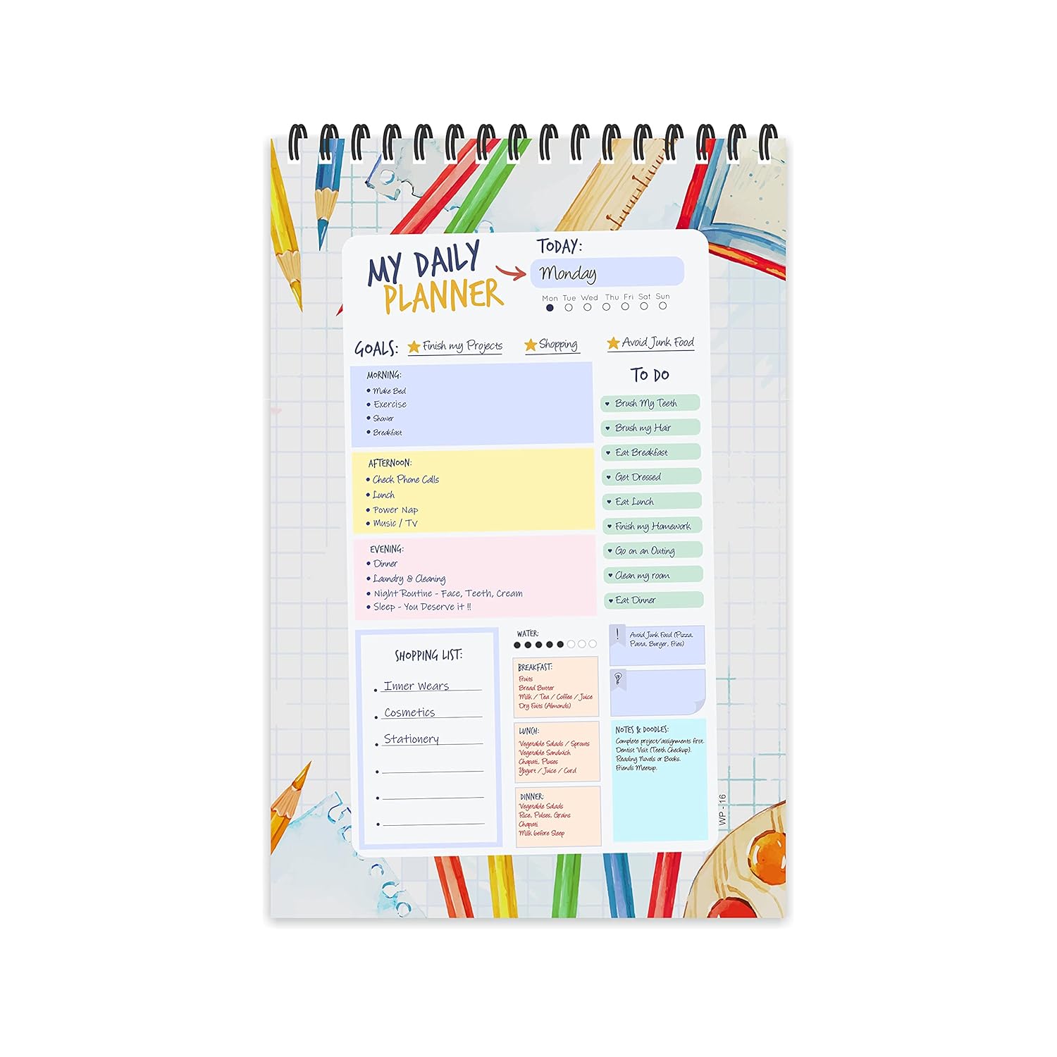 Back To School Theme Daily Planner Diary A5 Size 8 5 L X 5 5 W 80 Back To School Theme Daily Planner Diary A5 Size 8 5 L X 5 5 W 80